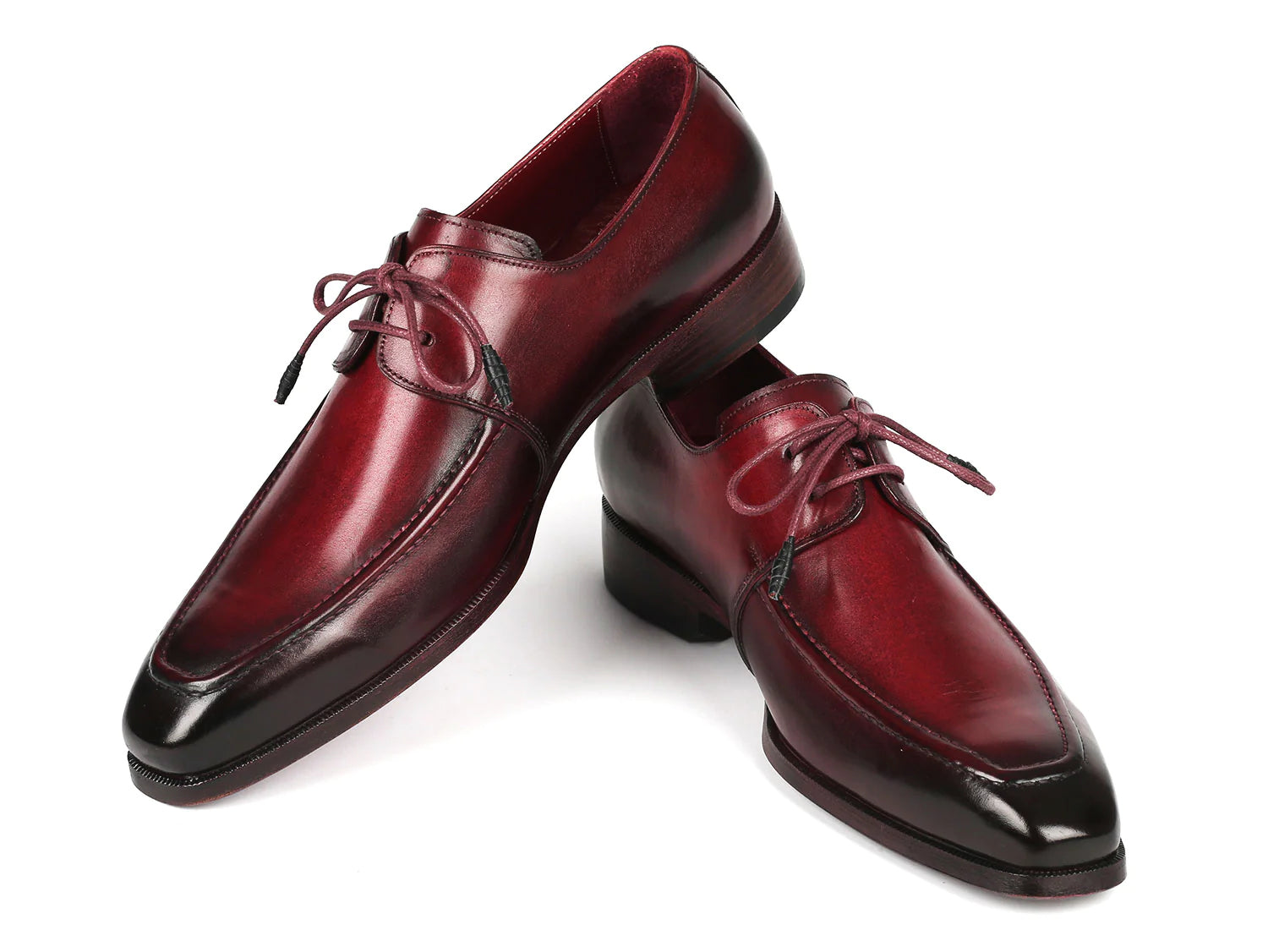 Burgundy Red Leather Derby Shoes for Men | The Royale Peacock
