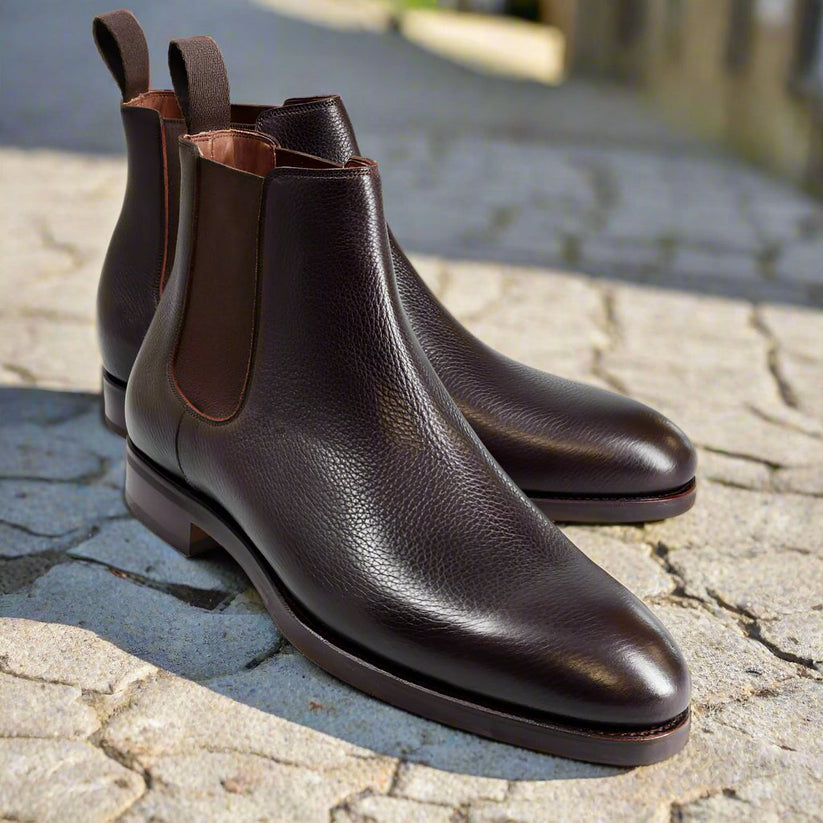Dark Brown Leather Chelsea Boot for Men | The Royale Peacock ⭐⭐⭐⭐⭐
