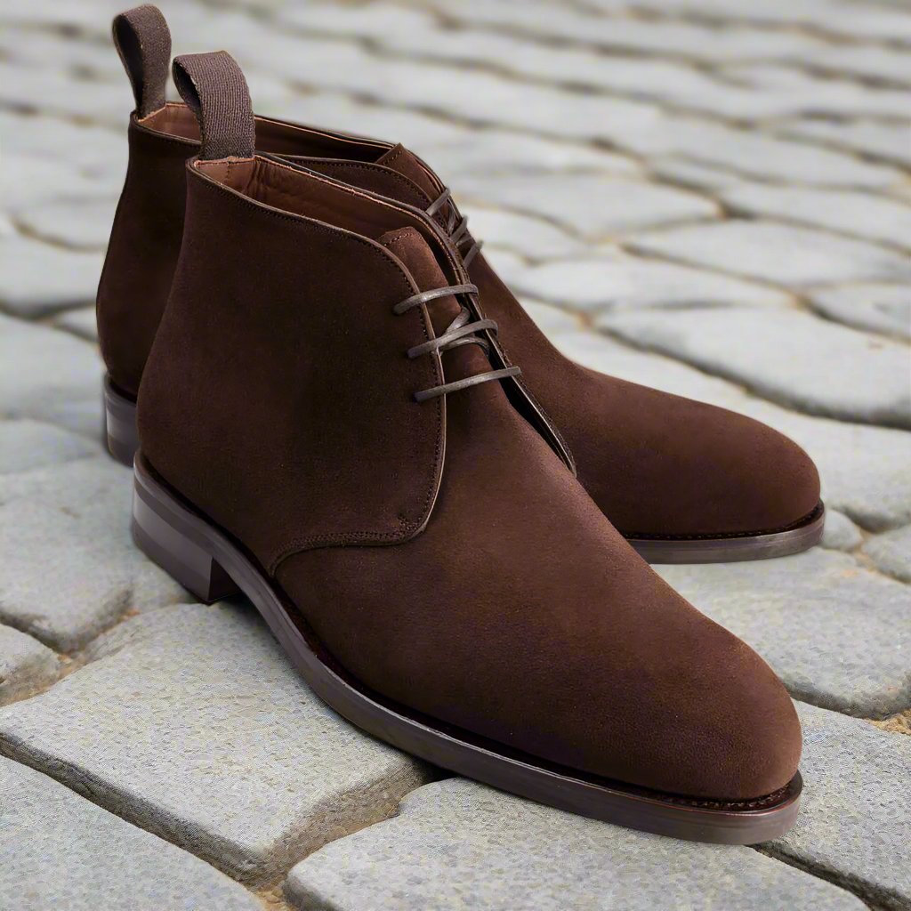 Brown Suede Leather Chukka Boot For Men The Royale Peacock Brown Suede Leather Chukka Boot For Men The Royale Peacock