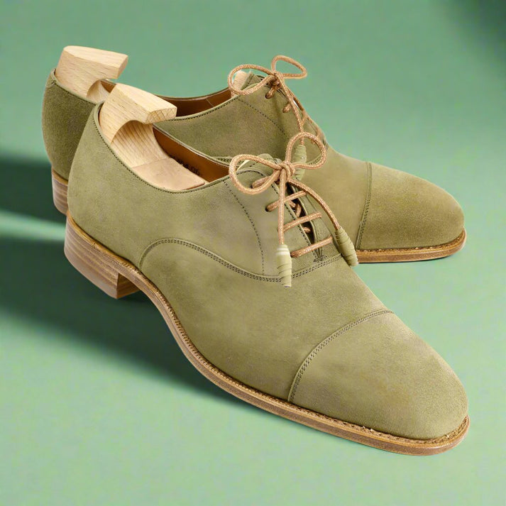 Moss Green Suede Leather Toecap Oxford Shoes for Women ⭐⭐⭐⭐⭐ – The ...